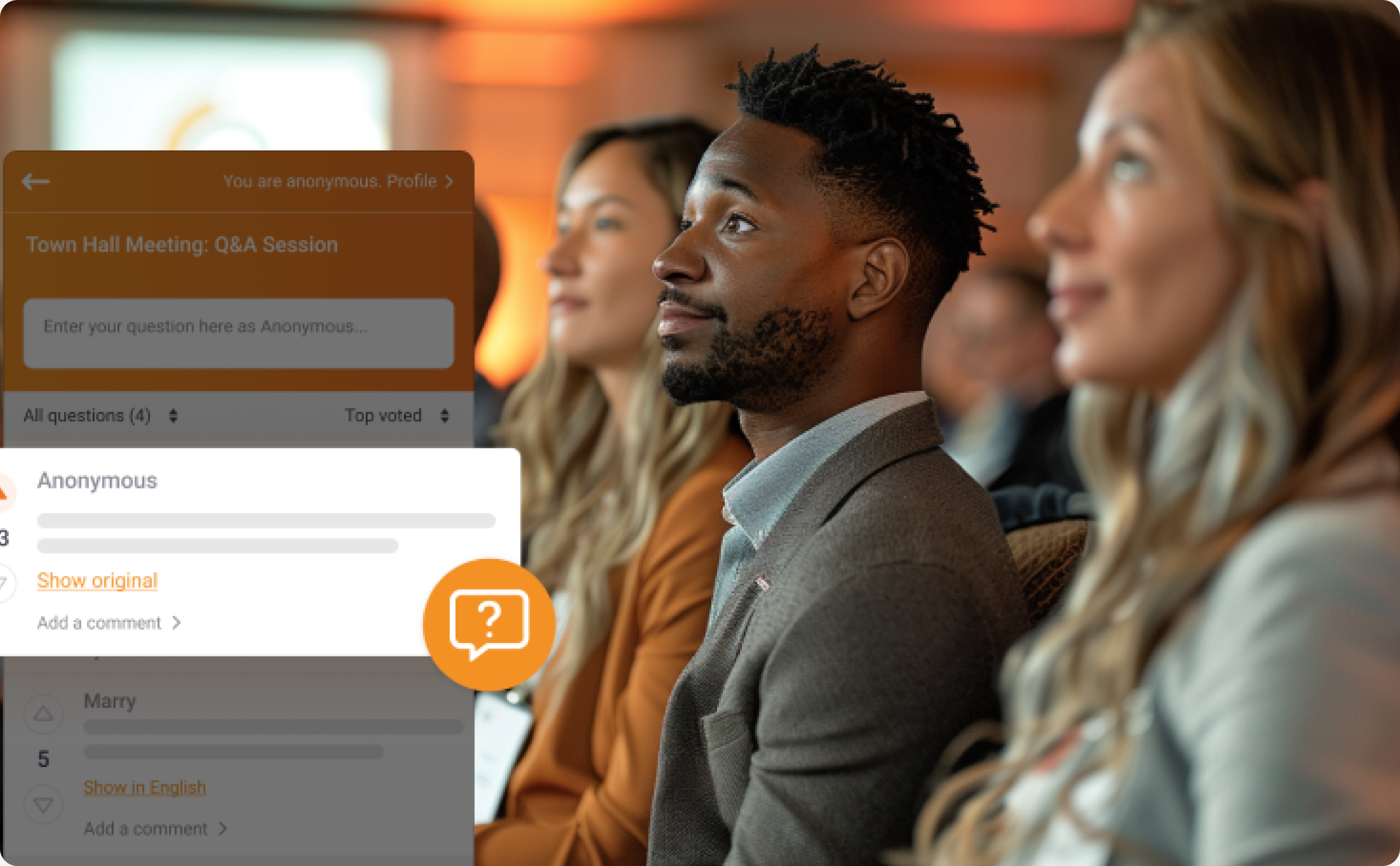 Purposeful Anonymity: From Distrust to Safe, Honest Town Hall Q&As